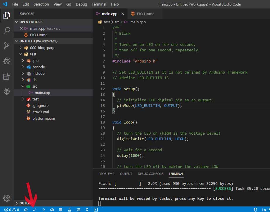 برنامه نویسی میکروکنترلر در VS Code